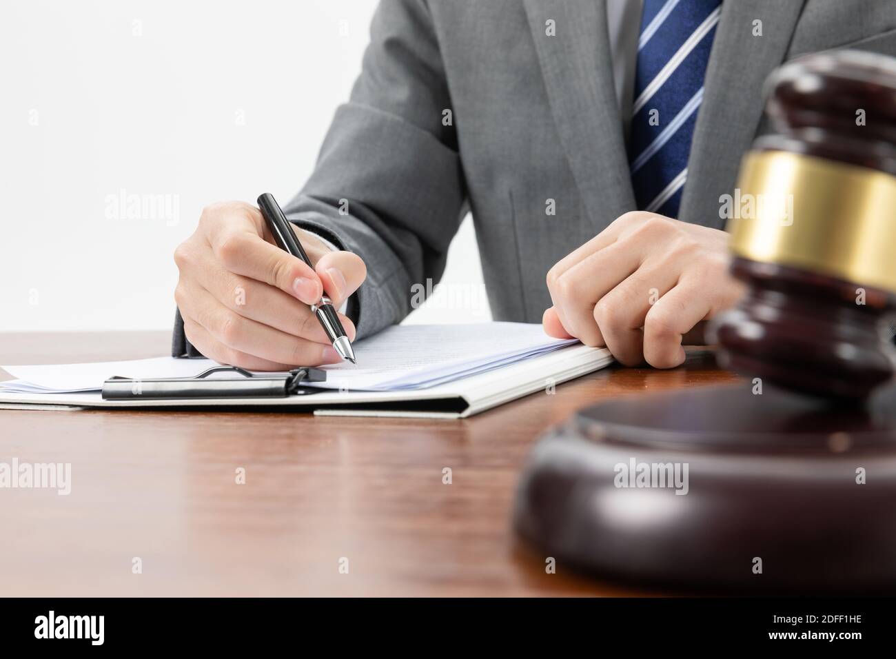 Male judge working documents hi-res stock photography and images - Alamy