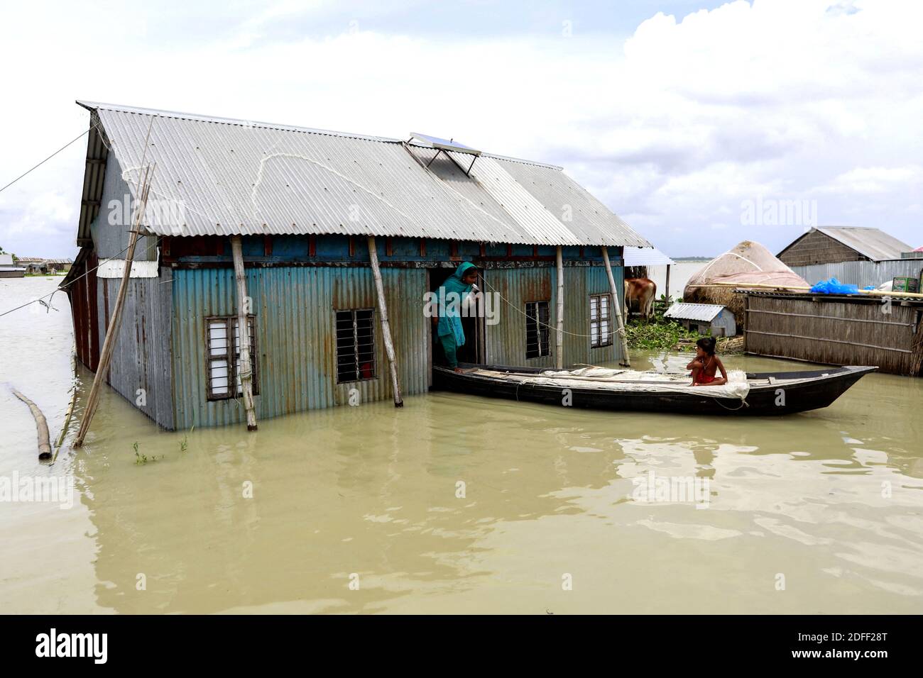 The flood situation has worsened with the rise of water in Padma river ...