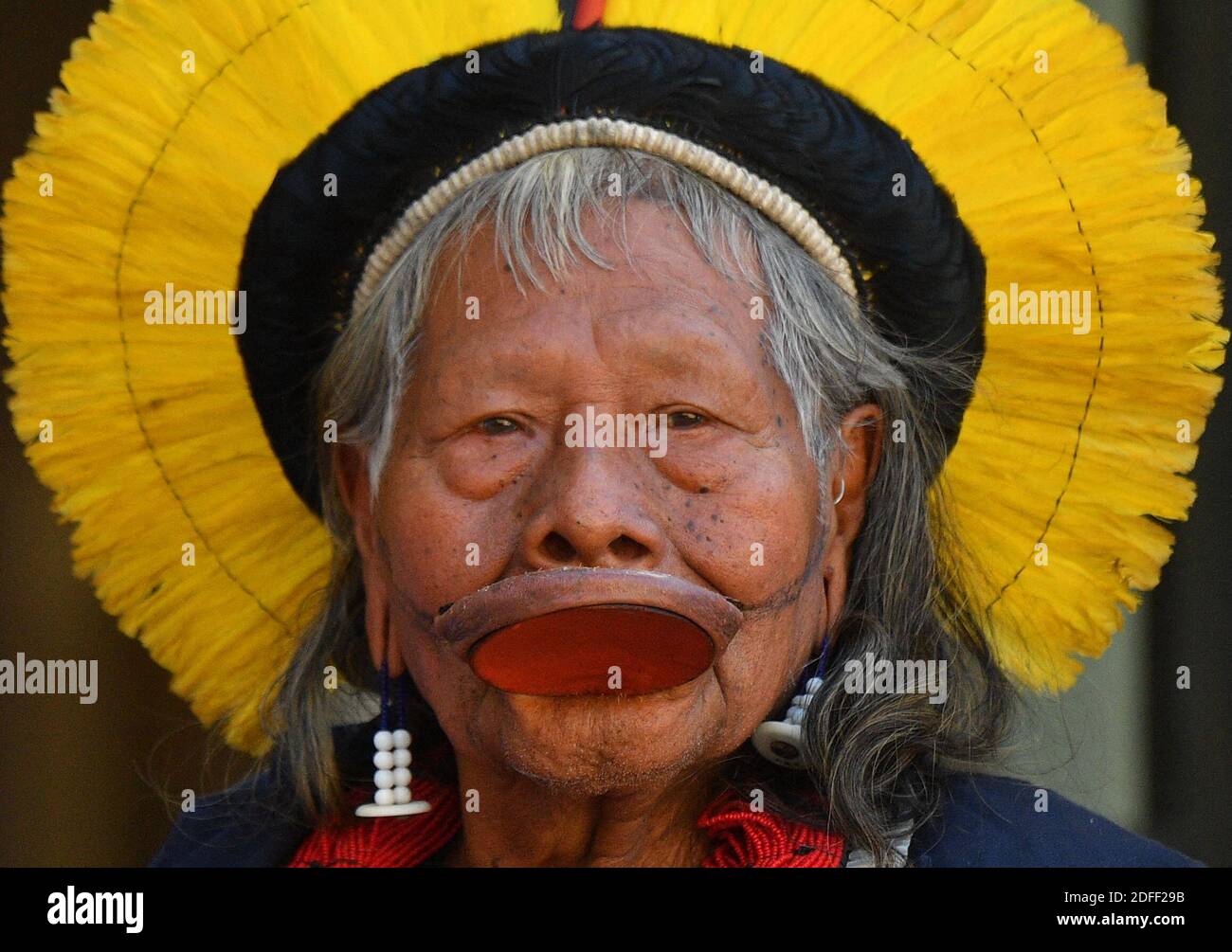 File photo dated May 16, 2019 of Brazil's legendary indigenous chief ...