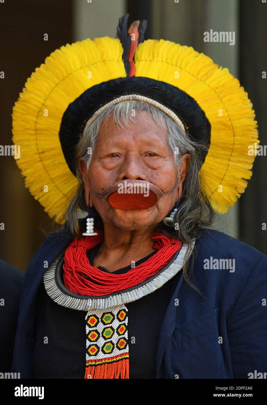 File photo dated May 16, 2019 of Brazil's legendary indigenous chief ...