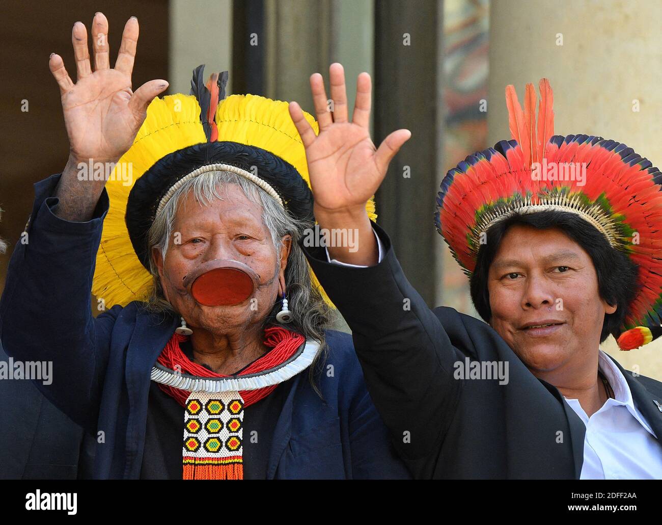 File photo dated May 16, 2019 of Brazil's legendary indigenous chief ...