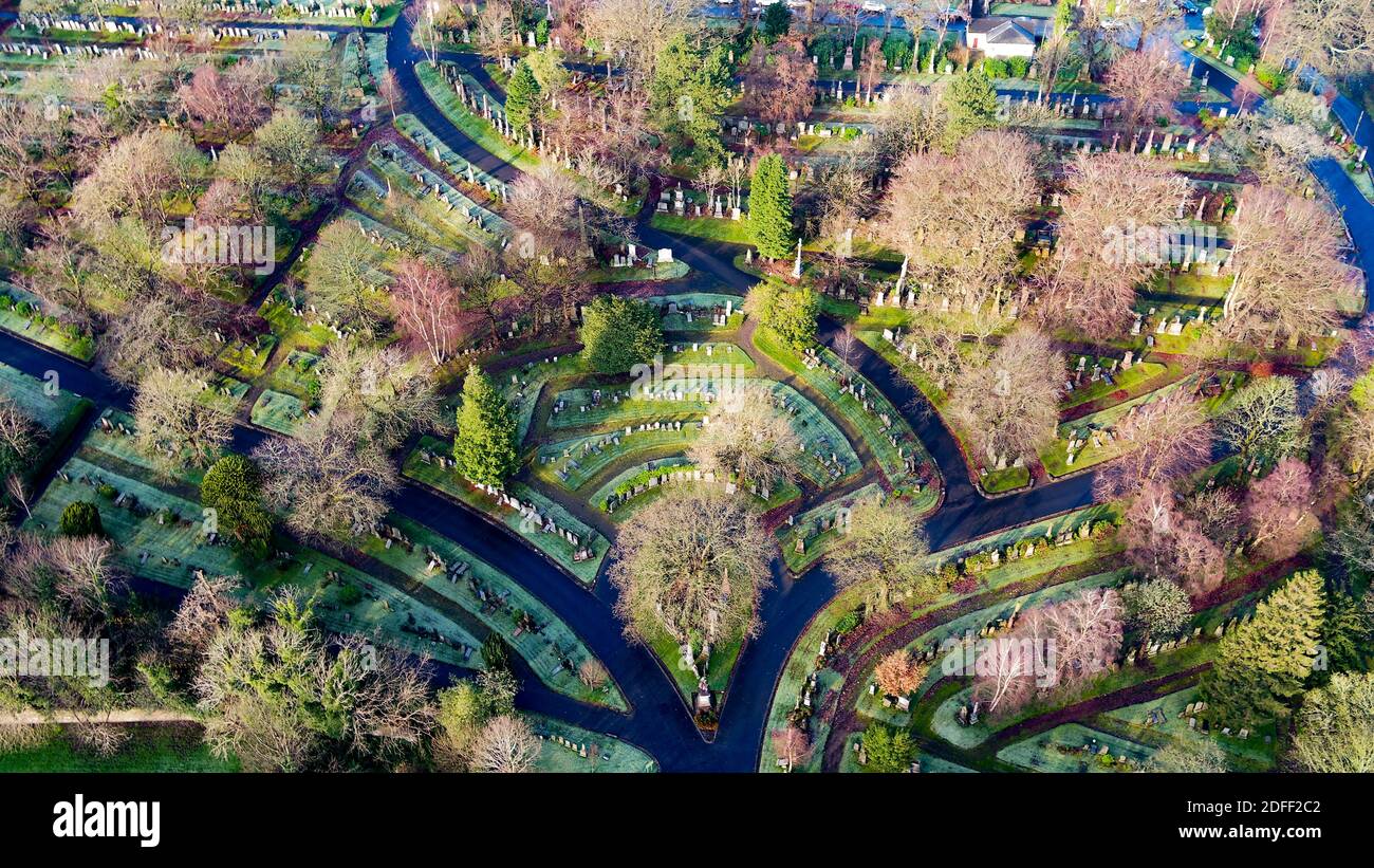 Aerial view cemetery hi-res stock photography and images - Alamy