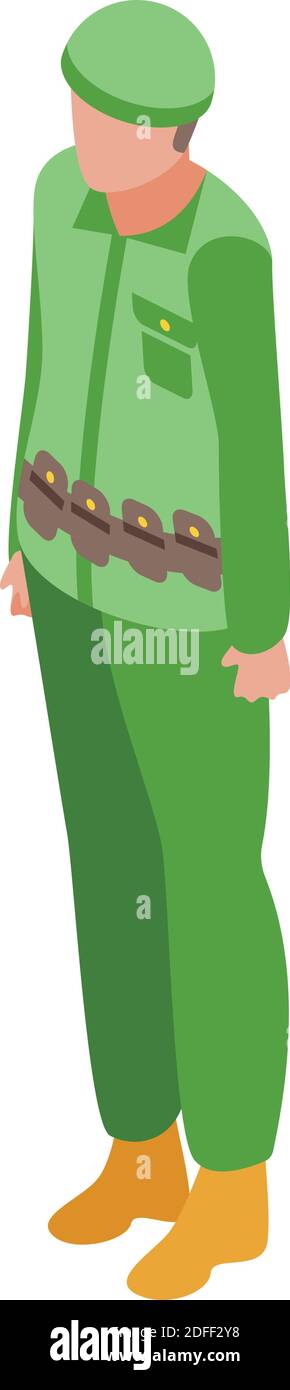 Military army uniform icon. Isometric of military army uniform vector ...