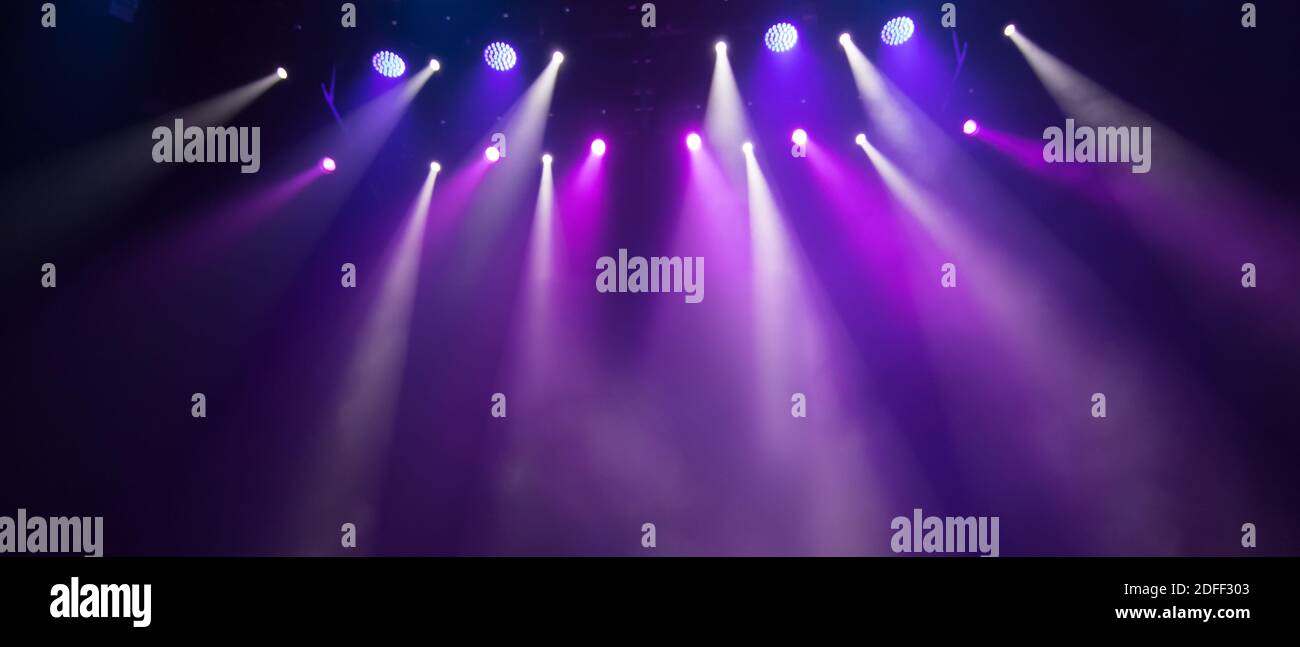Theater lights spotlights over the stage, texture background for design ...