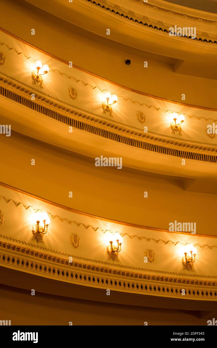 Theatre decor, Elements of architectural decorations Stock Photo - Alamy