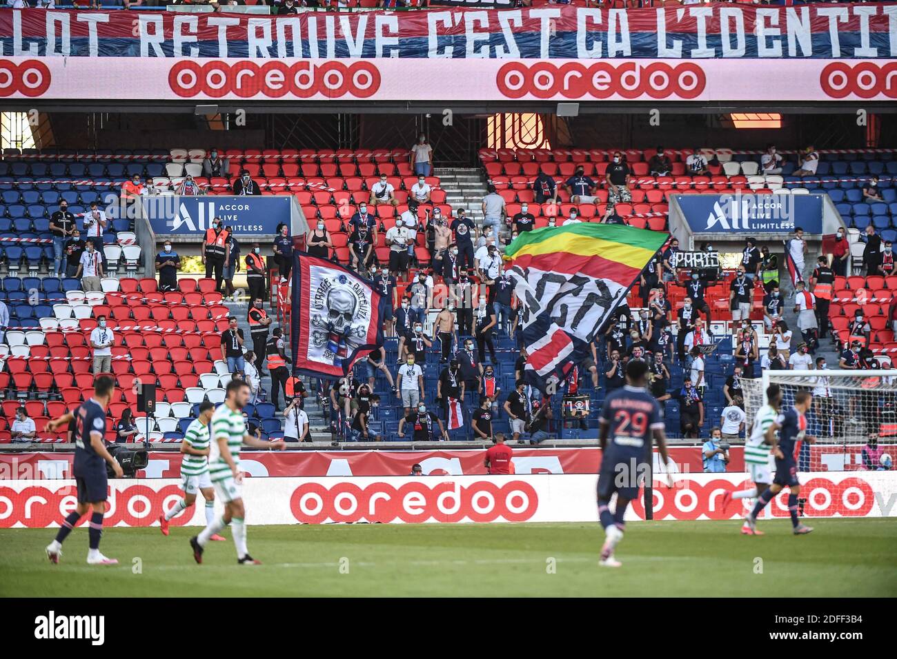 PSG’s fans in the stands watch Paris Saint-Germain v Celtic friendly ...
