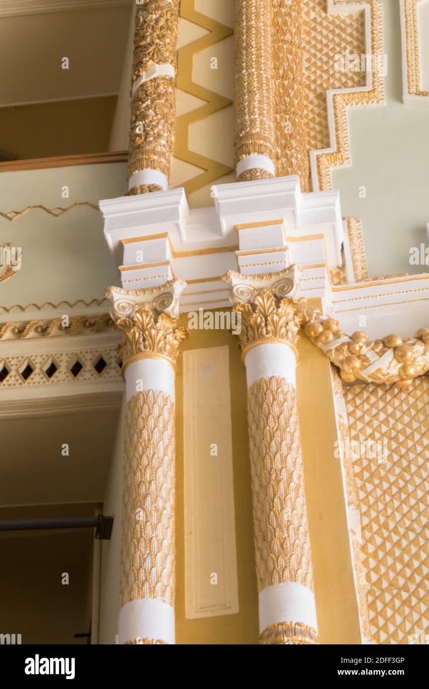 Theatre decor, Elements of architectural decorations Stock Photo - Alamy