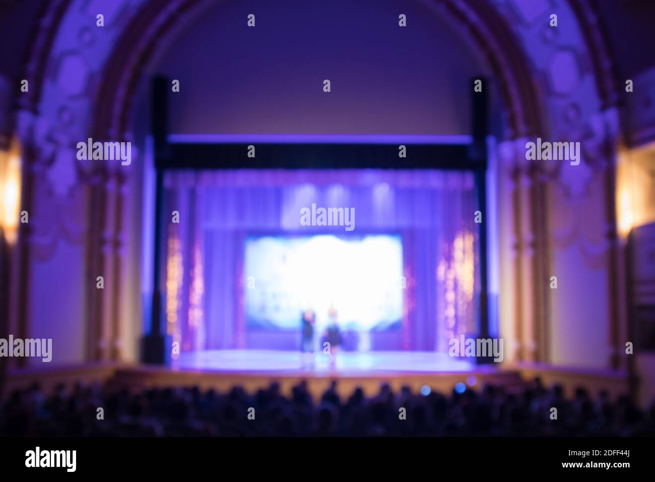 Background for design, blur texture, actors on stage Stock Photo - Alamy