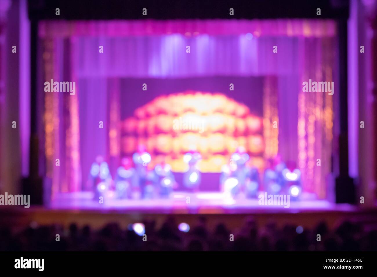 Background for design, blur texture, actors on stage Stock Photo - Alamy