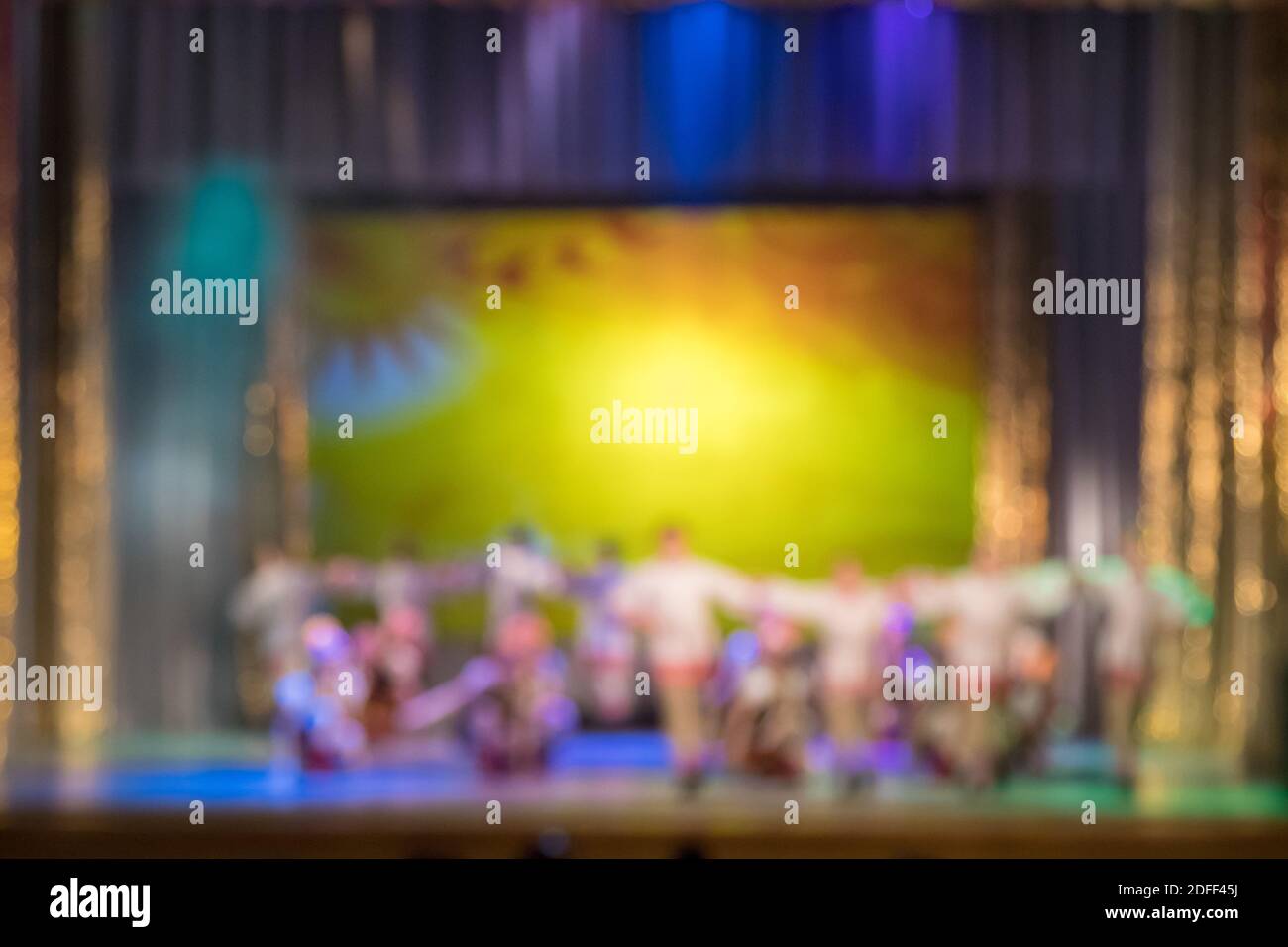 Background for design, blur texture, actors on stage Stock Photo - Alamy
