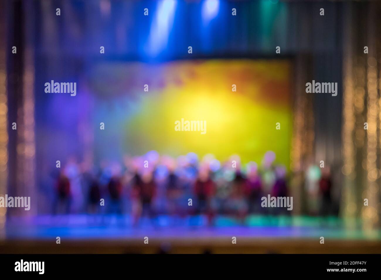 Background for design, blur texture, actors on stage Stock Photo - Alamy