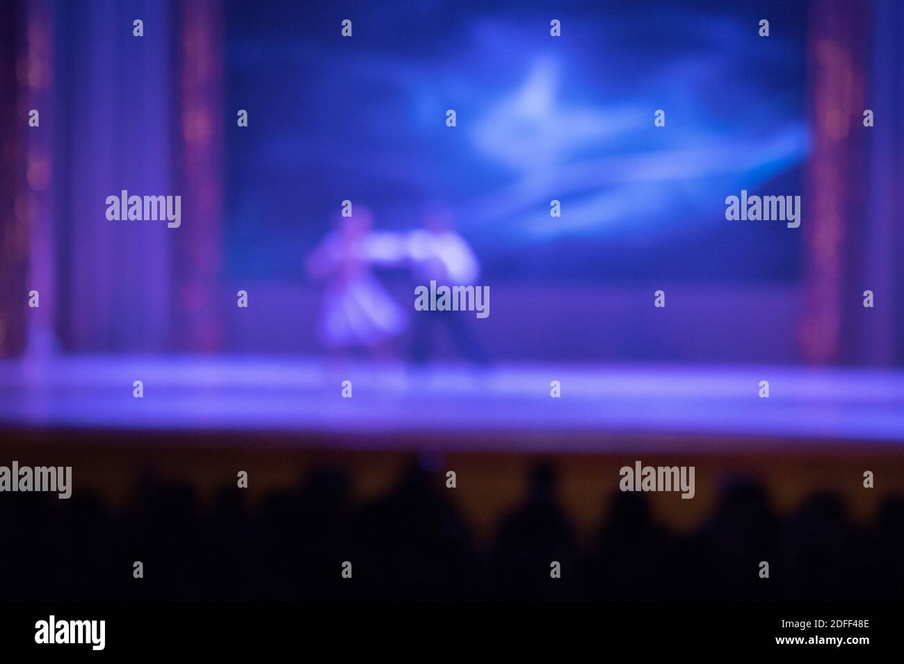 Background for design, blur texture, actors on stage Stock Photo - Alamy