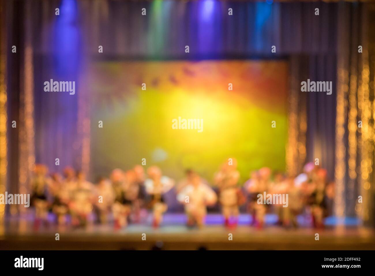 Background for design, blur texture, actors on stage Stock Photo - Alamy