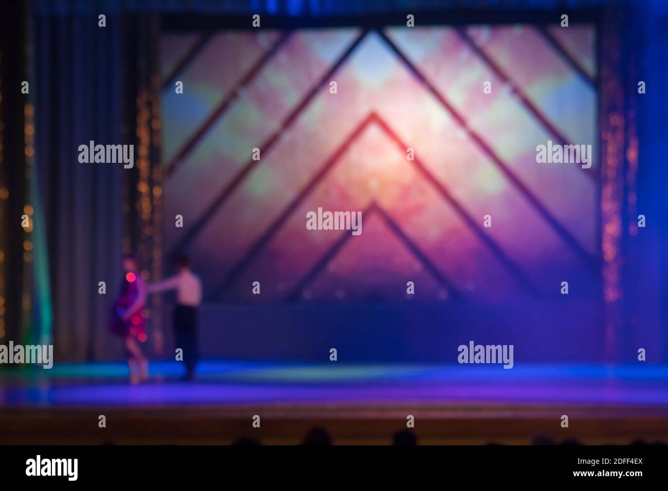Background for design, blur texture, actors on stage Stock Photo - Alamy