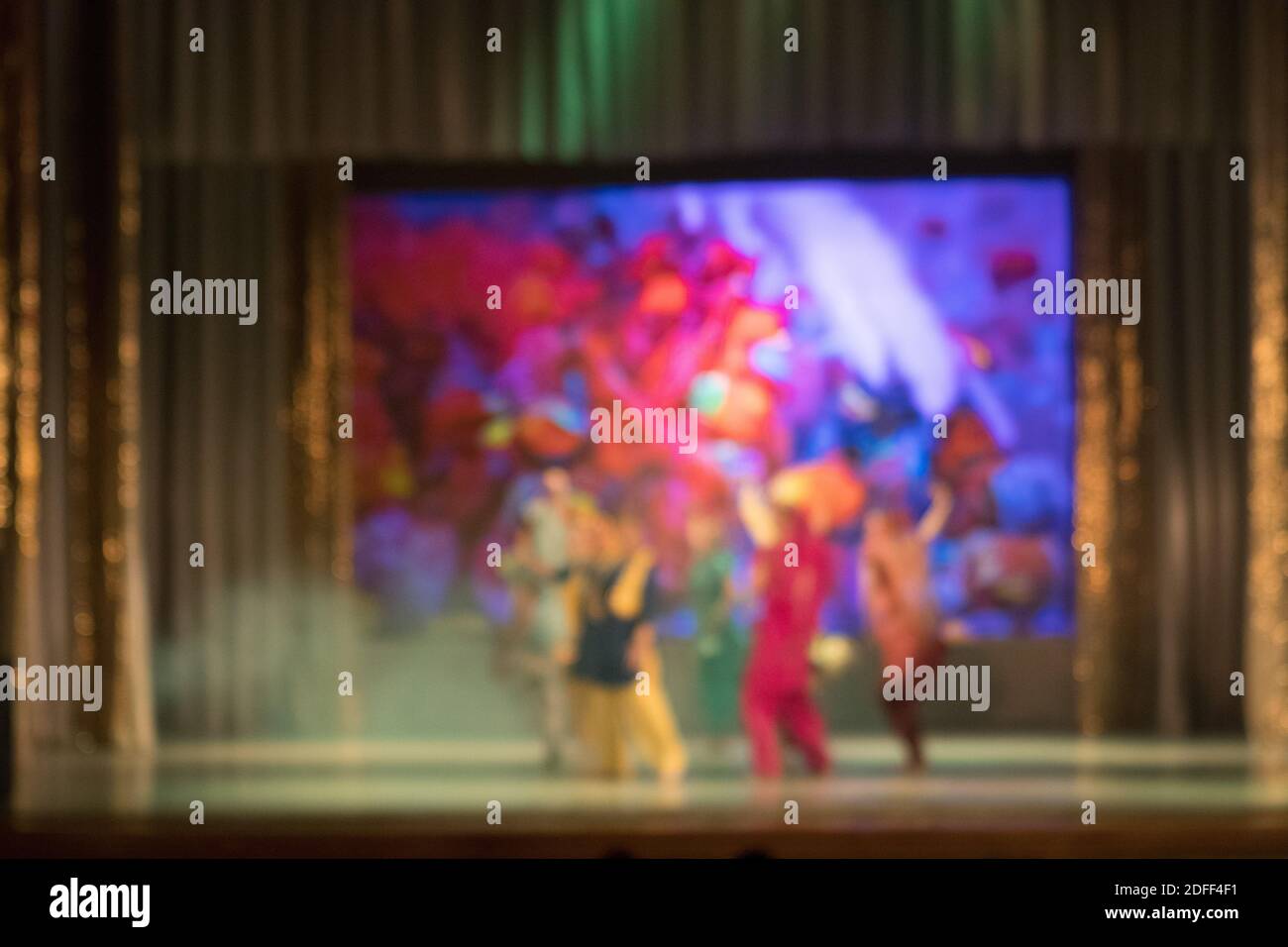 Background for design, blur texture, actors on stage Stock Photo - Alamy