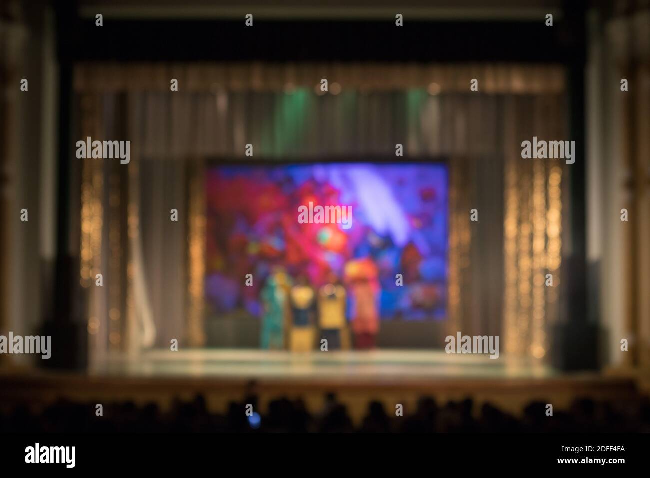 Background for design, blur texture, actors on stage Stock Photo - Alamy
