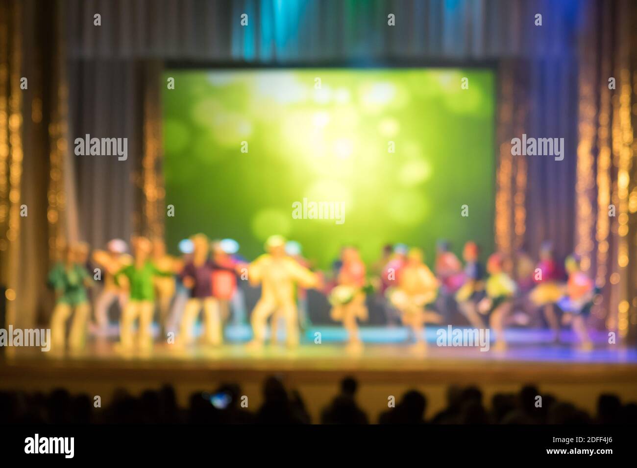 Background for design, blur texture, actors on stage Stock Photo - Alamy