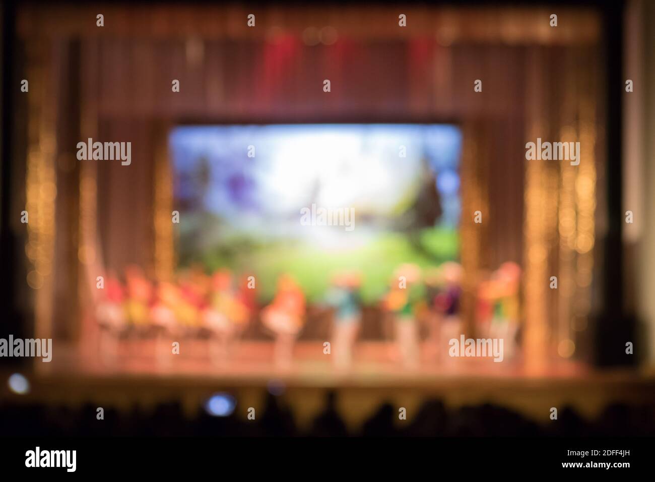 Background for design, blur texture, actors on stage Stock Photo - Alamy
