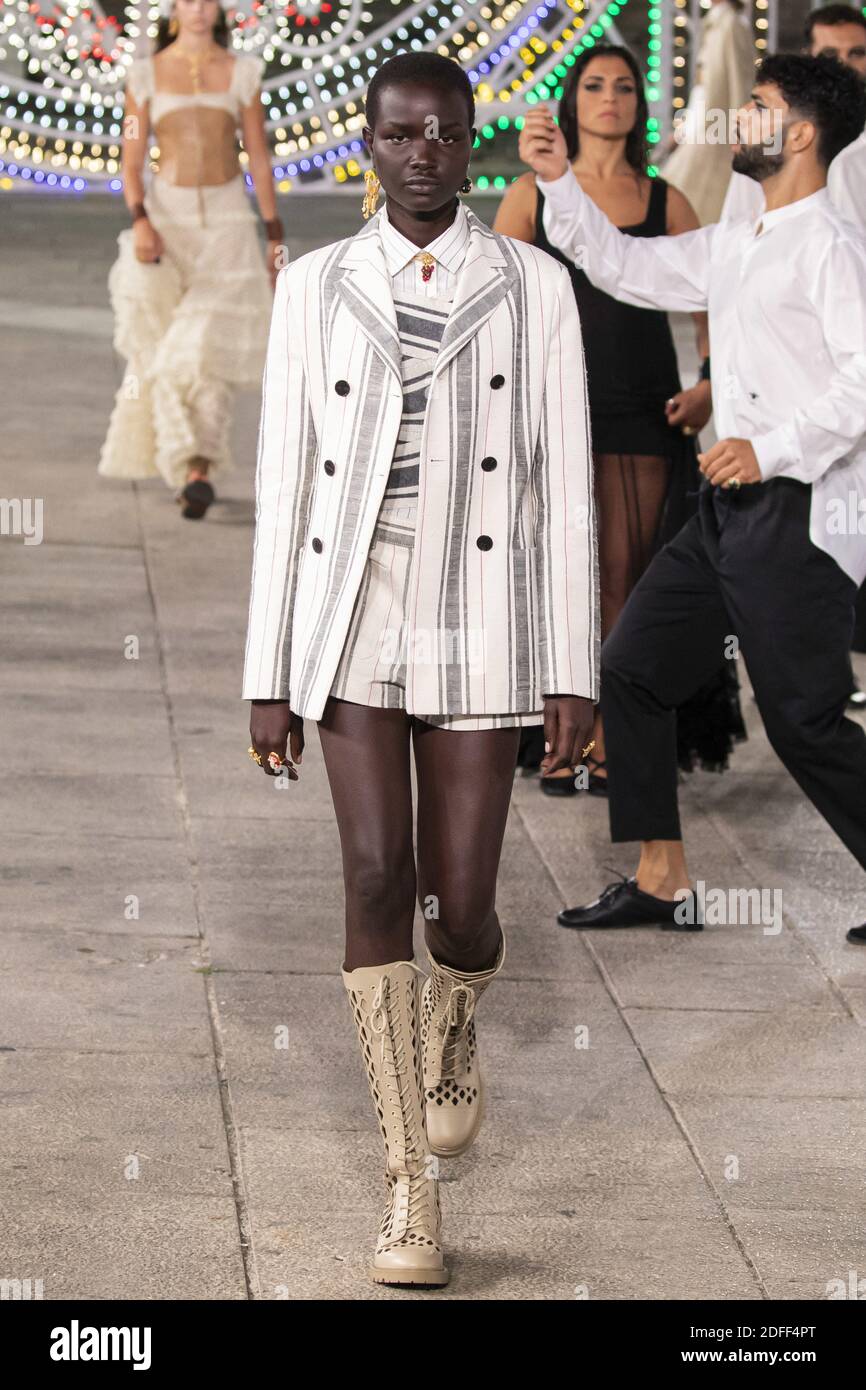 A model walks the runway for the new Dior's Cruise 2021 collection ...