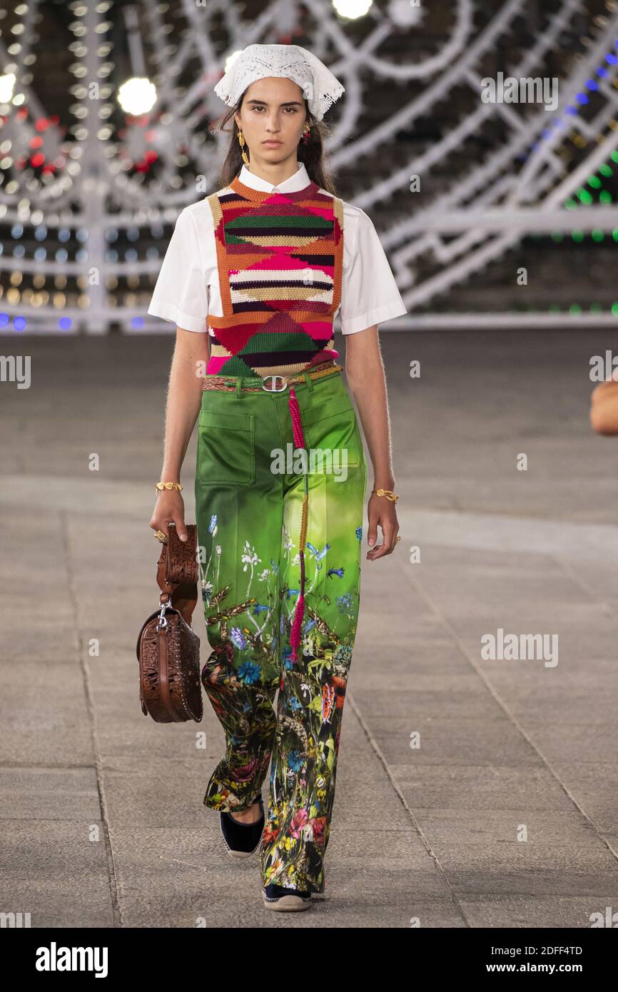 A model walks the runway for the new Dior's Cruise 2021 collection ...
