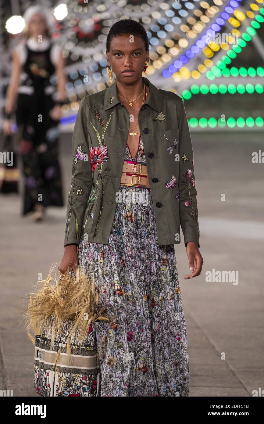 A model walks the runway for the new Dior's Cruise 2021 collection ...