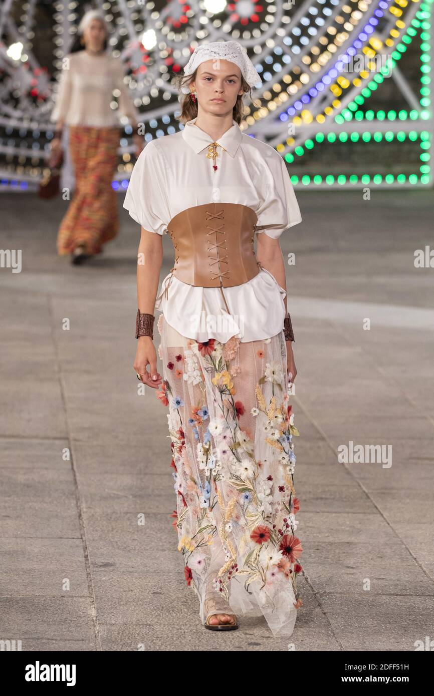 A model walks the runway for the new Dior's Cruise 2021 collection ...