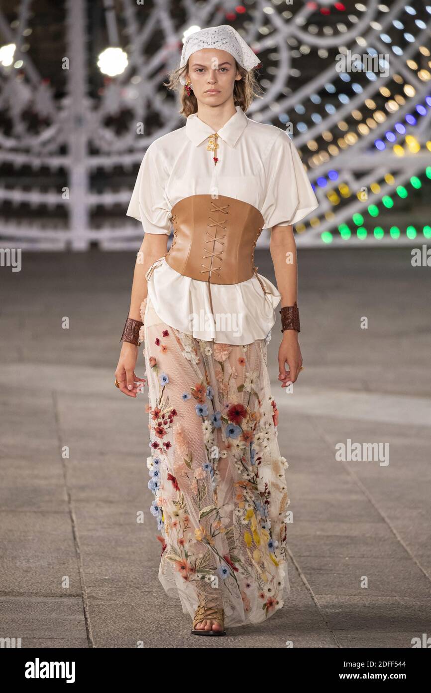 A model walks the runway for the new Dior's Cruise 2021 collection ...