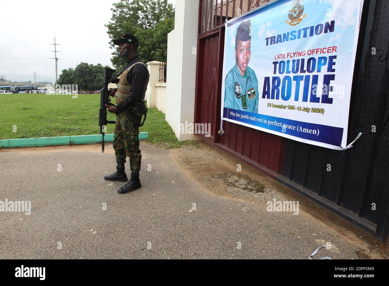 Burial of Officer Tolulope Arotile at the National Military Cemetery ...