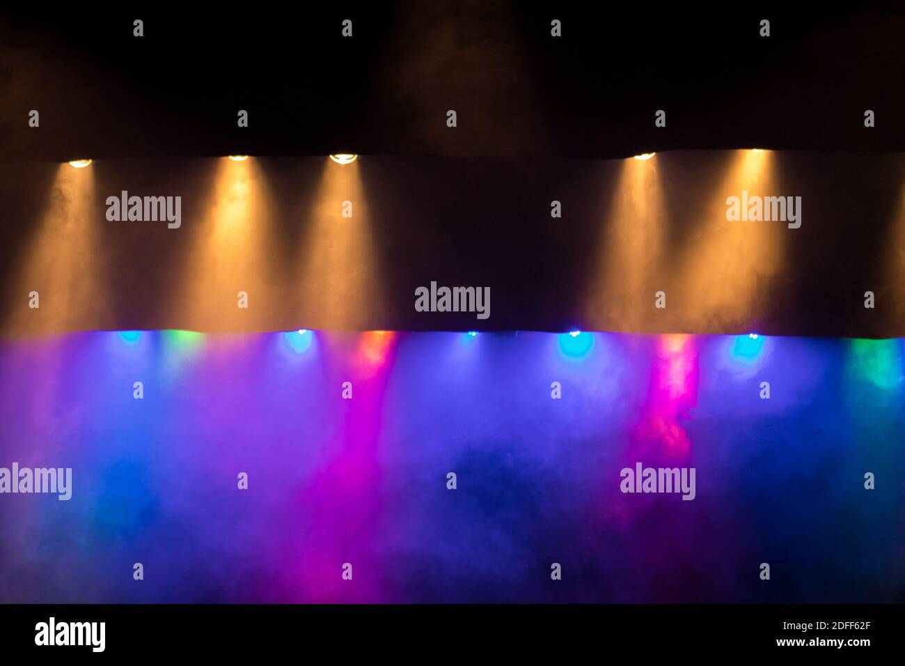 Theater lights spotlights over the stage, texture background for design ...