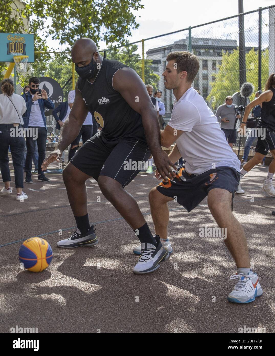Judoka Teddy Riner in action during the Tony Parker Challenge ...
