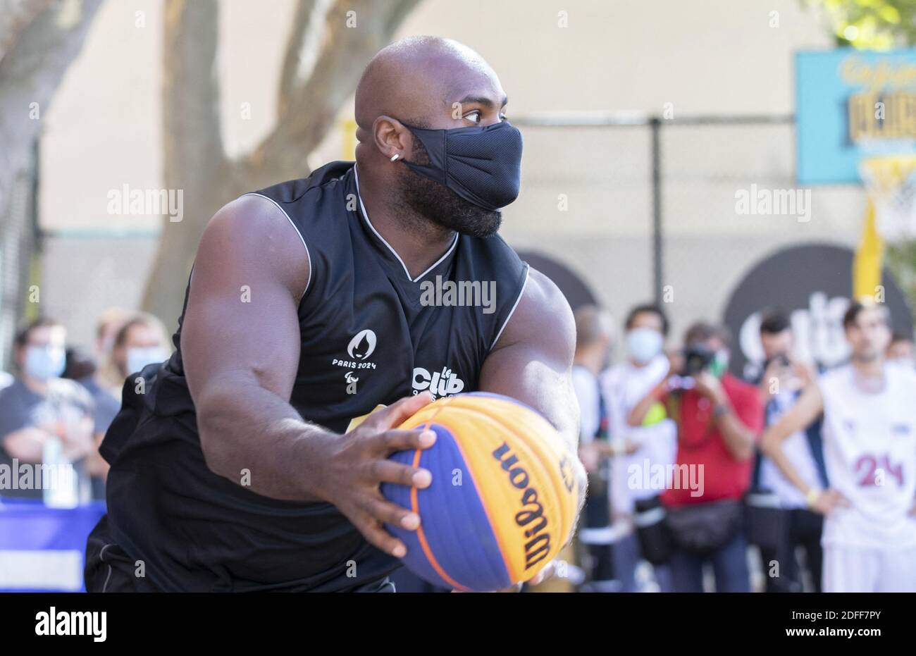 Judoka Teddy Riner in action during the Tony Parker Challenge ...