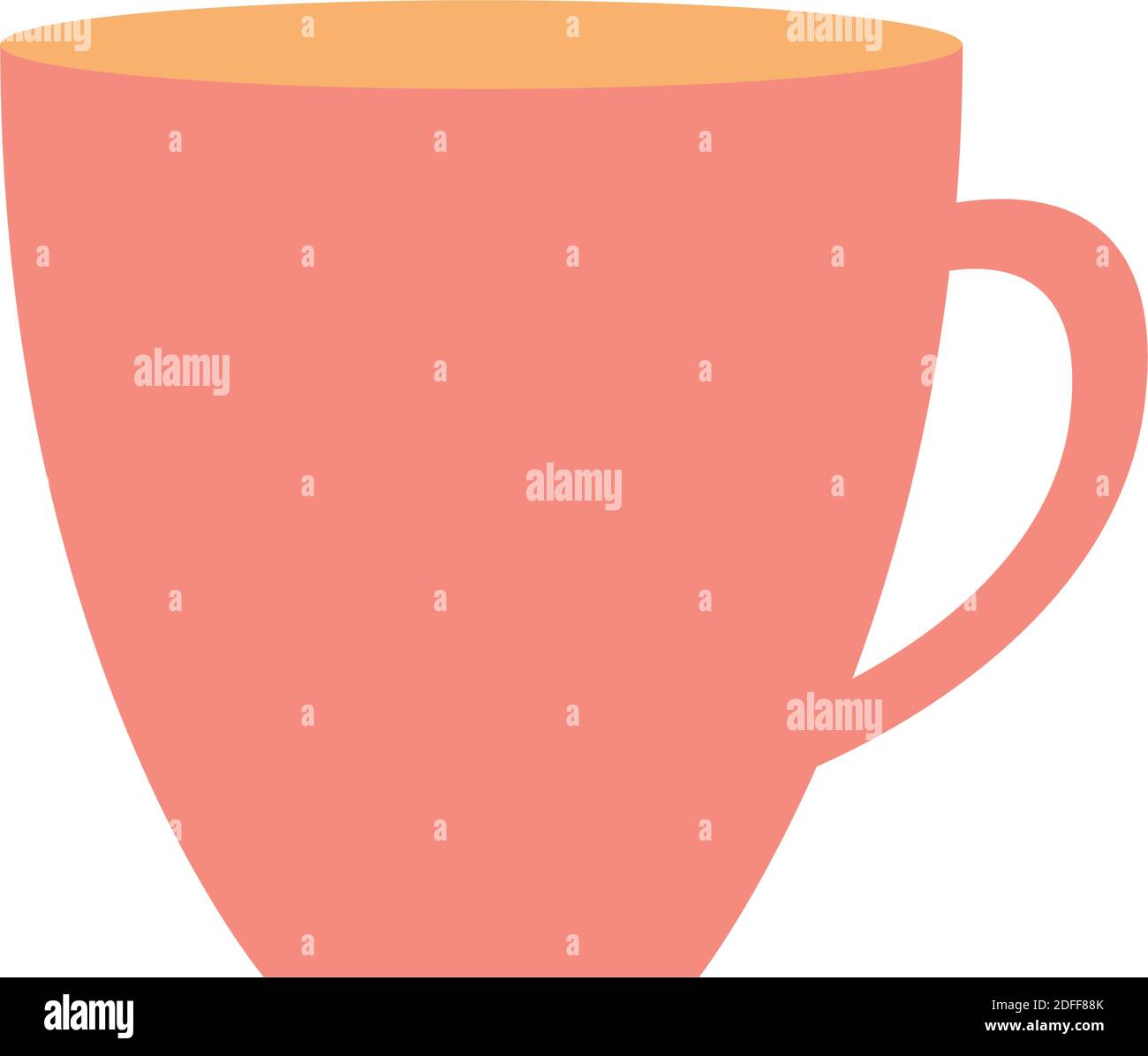 cup of pink color on a white background Stock Vector Image & Art - Alamy