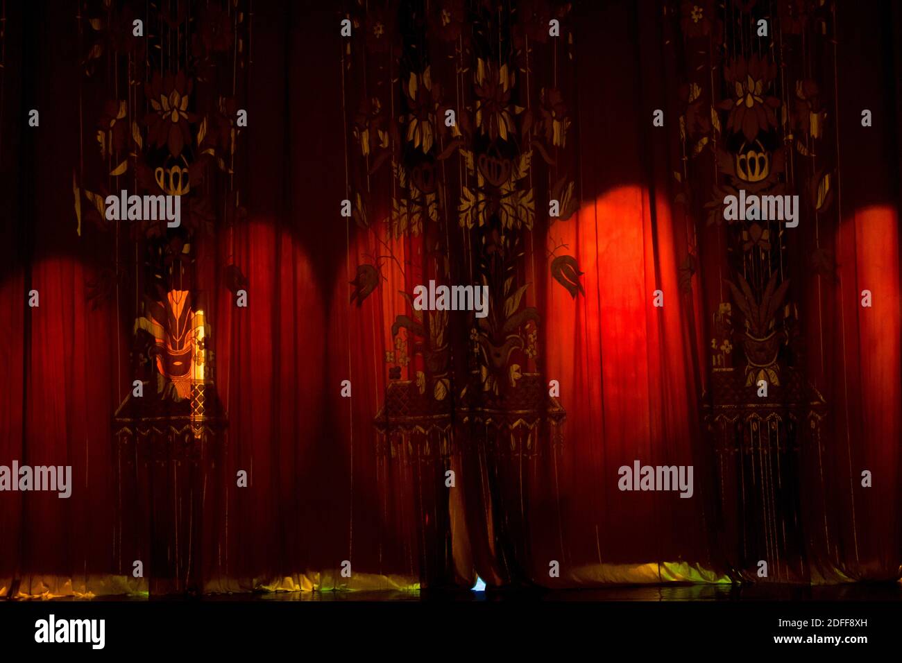 scene, a curtain theater Stock Photo - Alamy