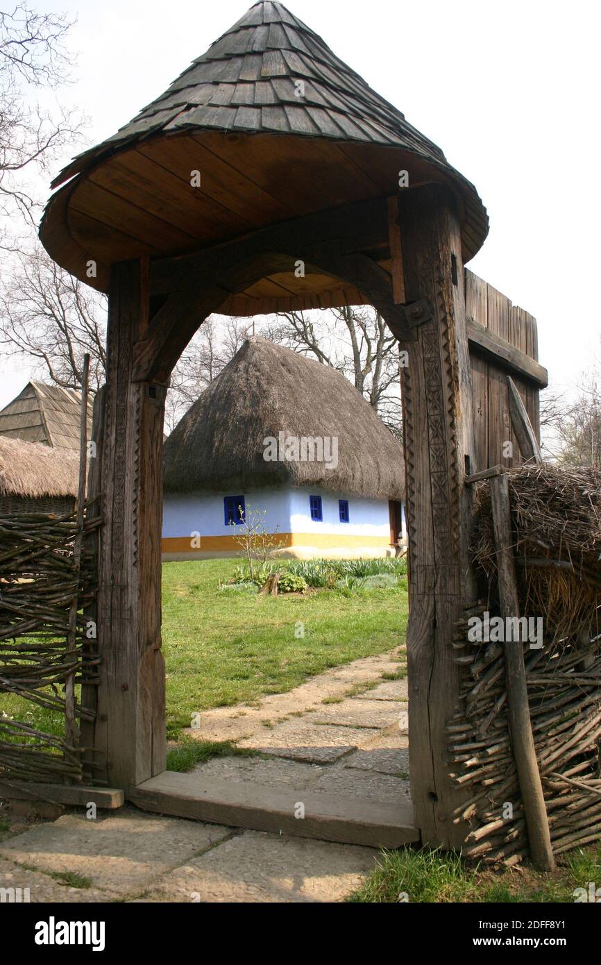 Traditional house of Dumitra. National Village Museum (Muzeul Satului ...