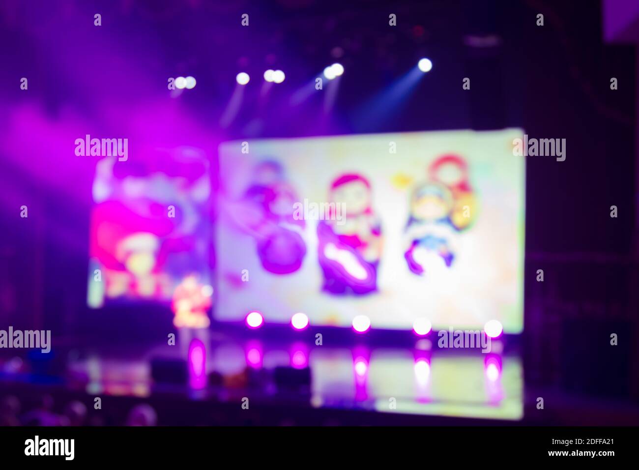 Texture blur scene multicolored lights and smoke in concert with ...