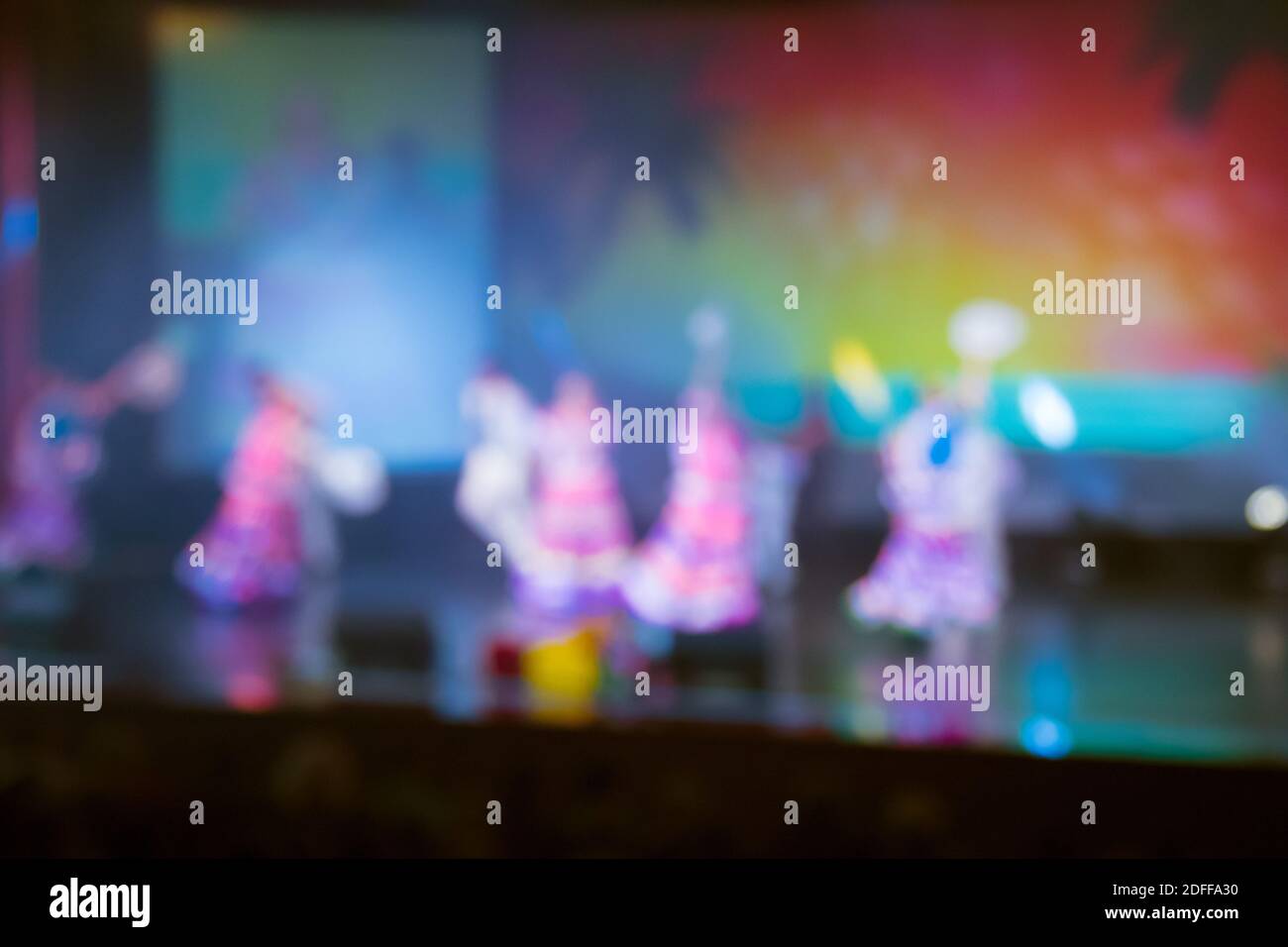 Texture blur scene multicolored lights and smoke in concert with ...
