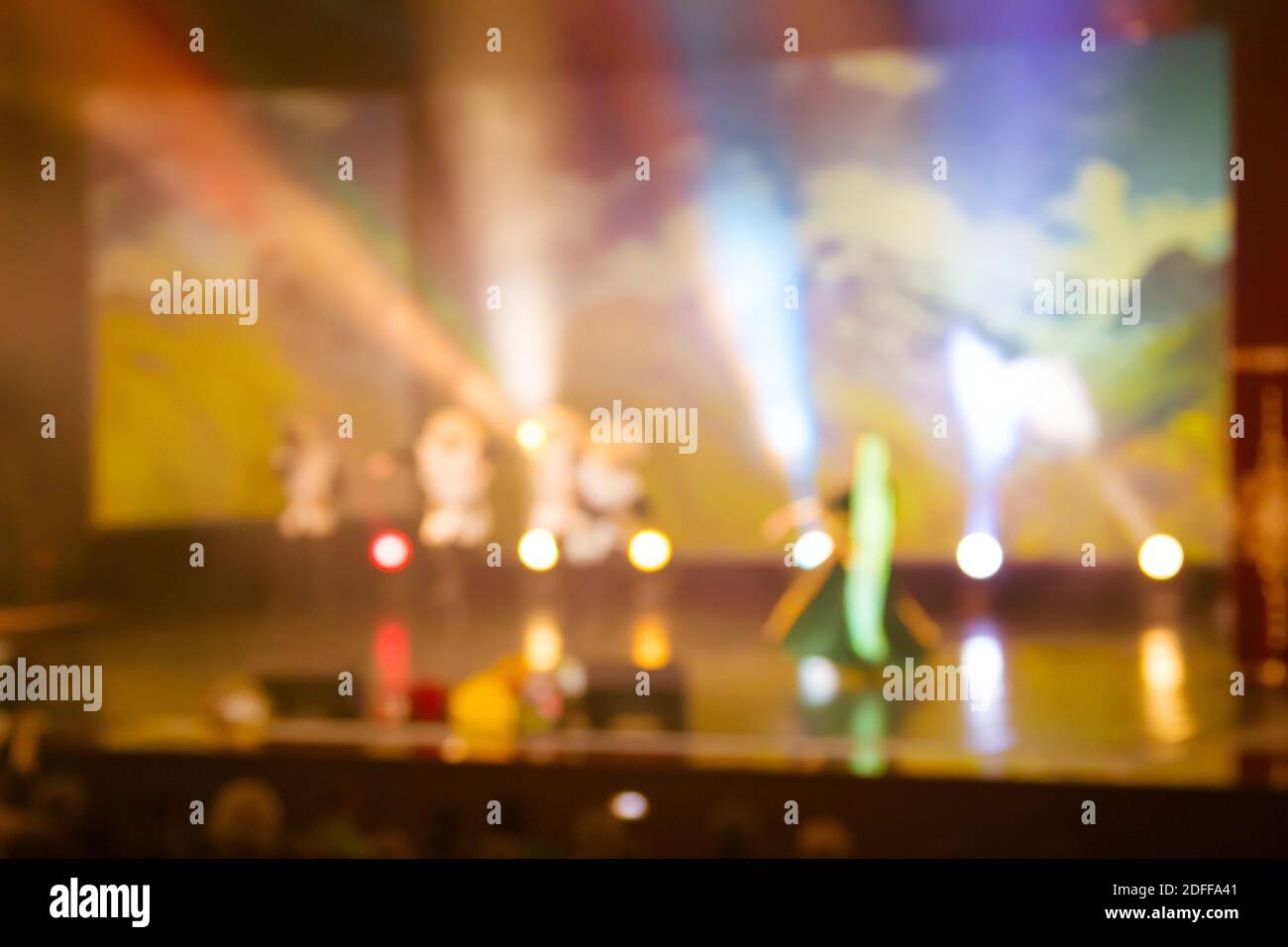 Texture blur scene multicolored lights and smoke in concert with ...