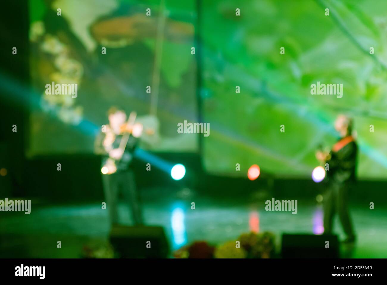 Texture blur scene multicolored lights and smoke in concert with ...