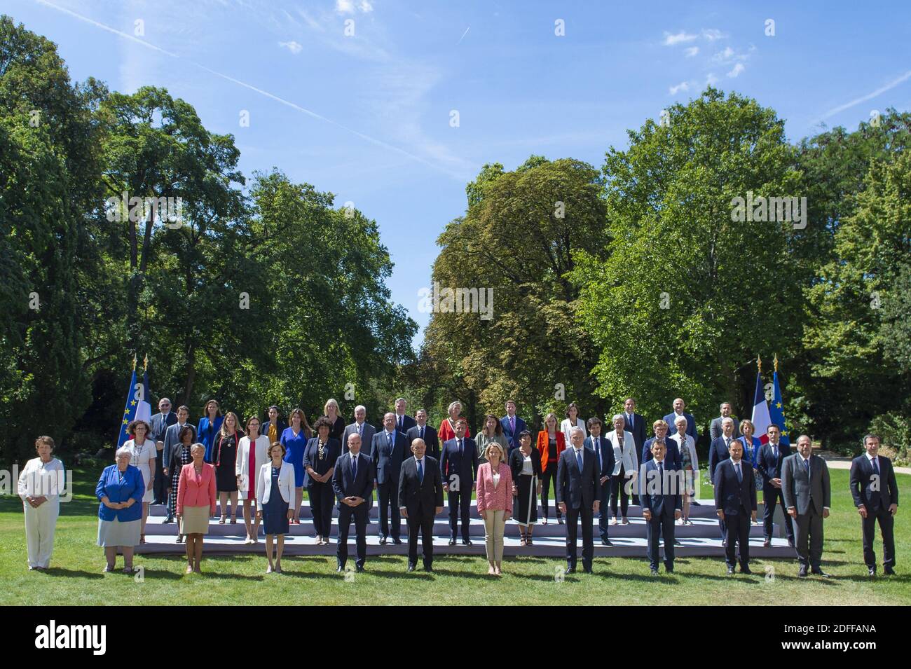 French President Emmanuel Macron and French Prime Minister Jean Castex ...