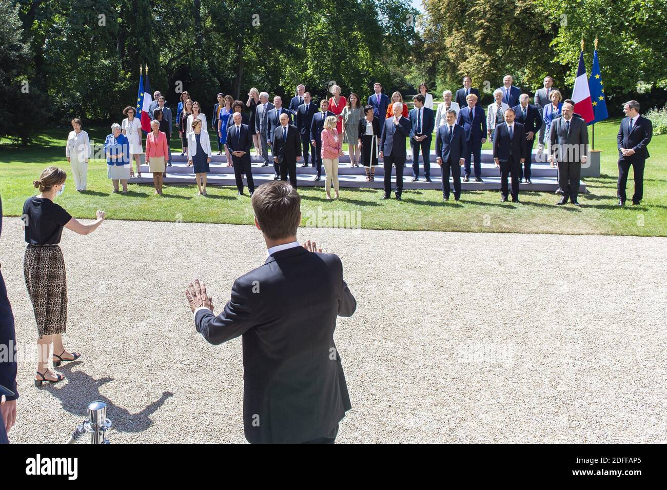 French President Emmanuel Macron and French Prime Minister Jean Castex ...