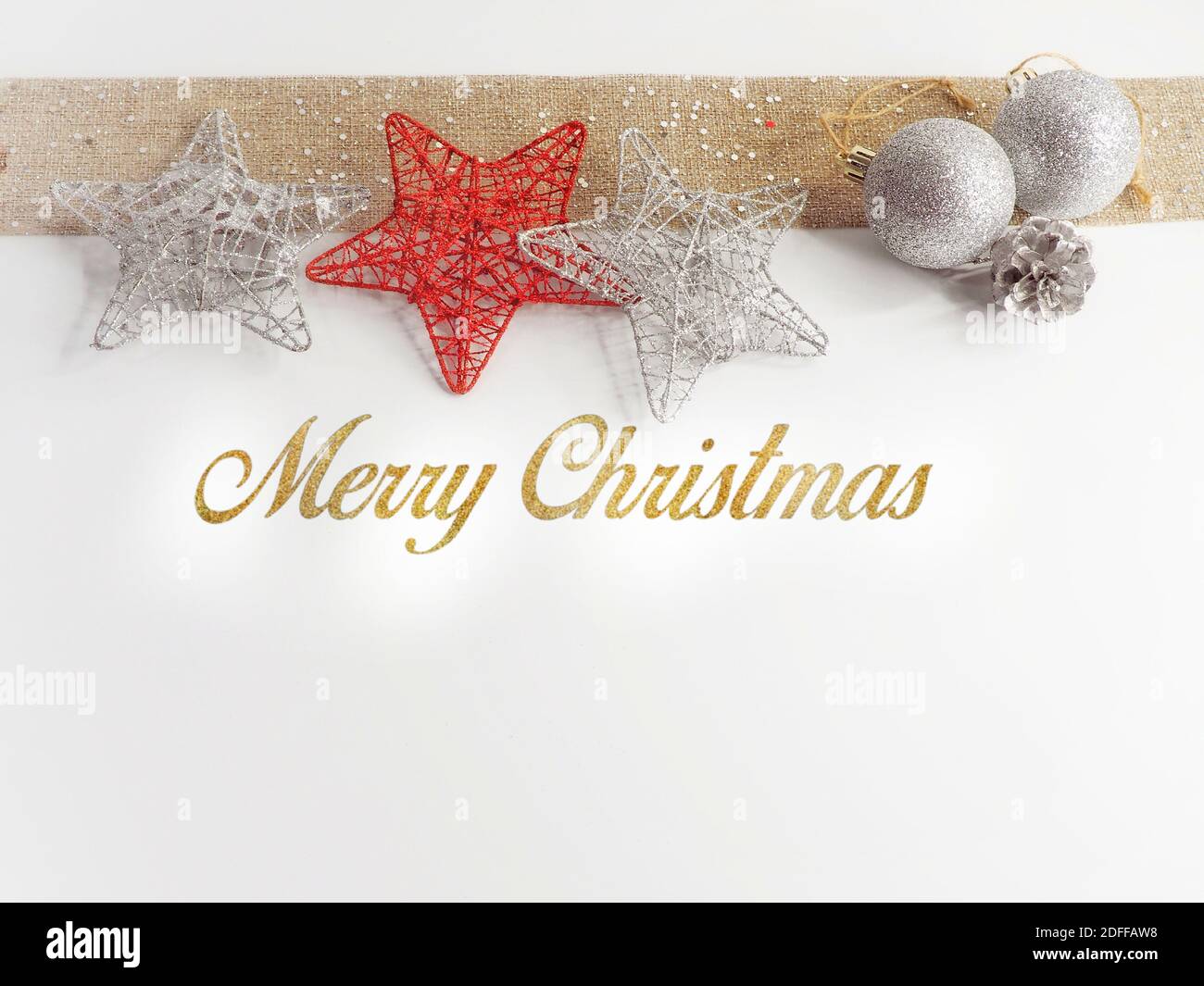 Christmas greeting card on white background Stock Photo - Alamy