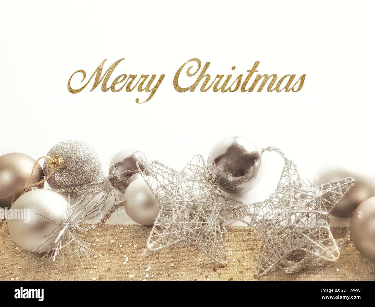 Christmas greeting card on white background Stock Photo - Alamy