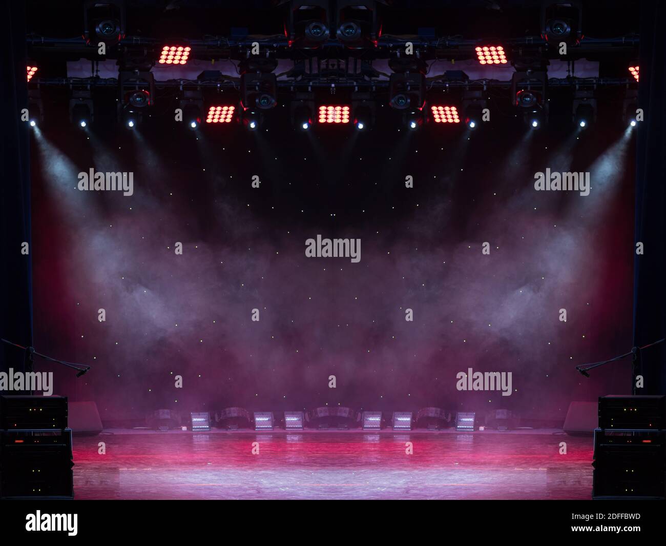 Theater lights spotlights over the stage, texture background for design ...