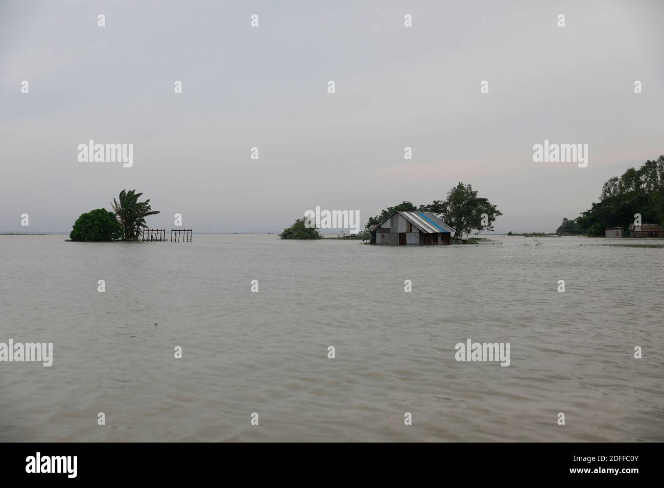The flood situation has worsened with the rise of water in Padma River ...