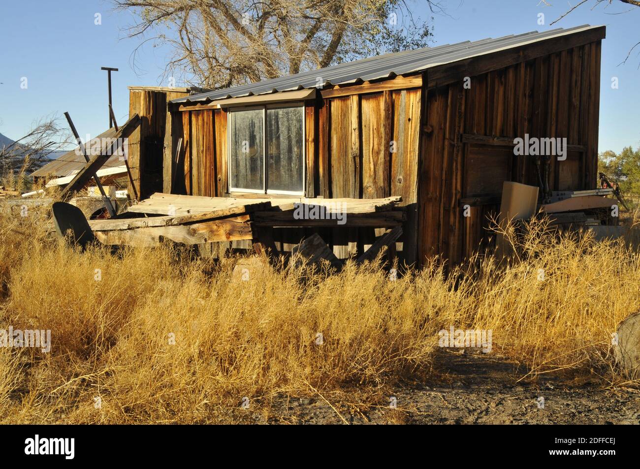 Old shed on a small farm in the middle of the desert Stock Photo - Alamy