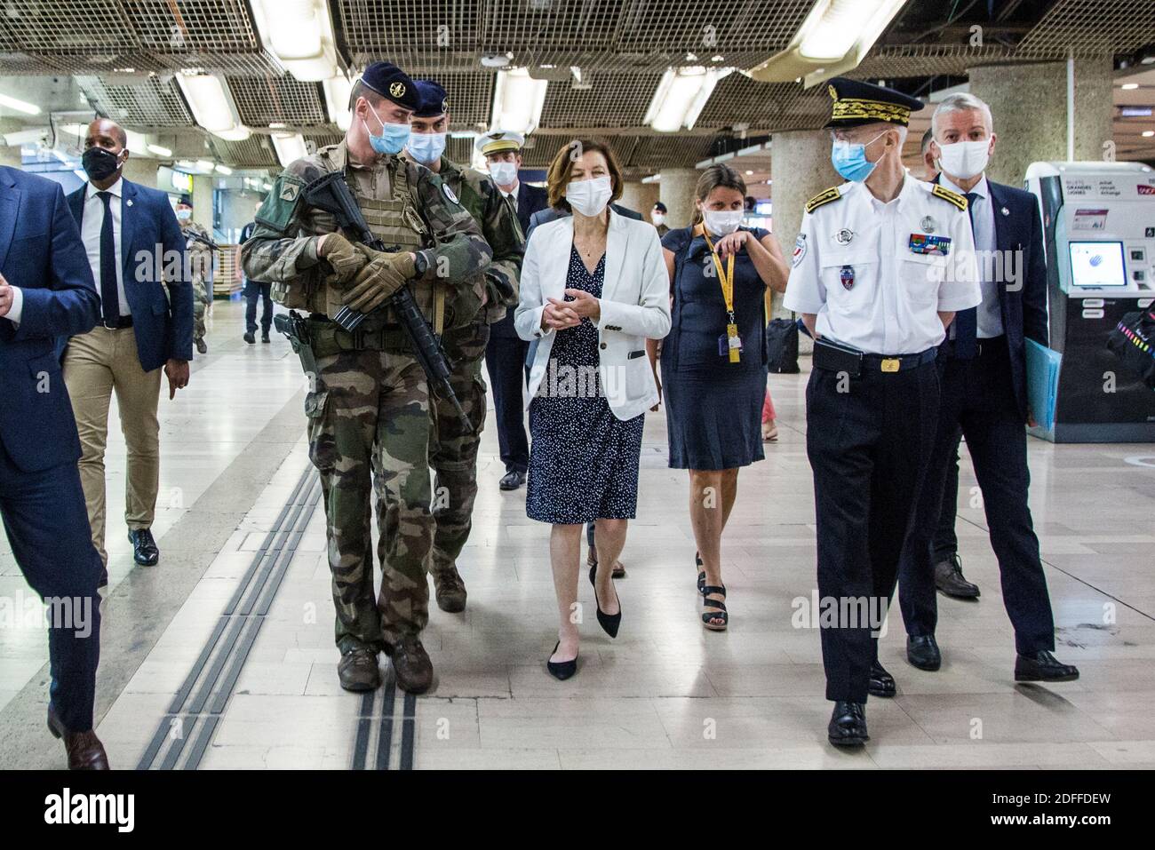 Florence Parly, Minister of the Armed Forces and Prefet of Paris Didier ...