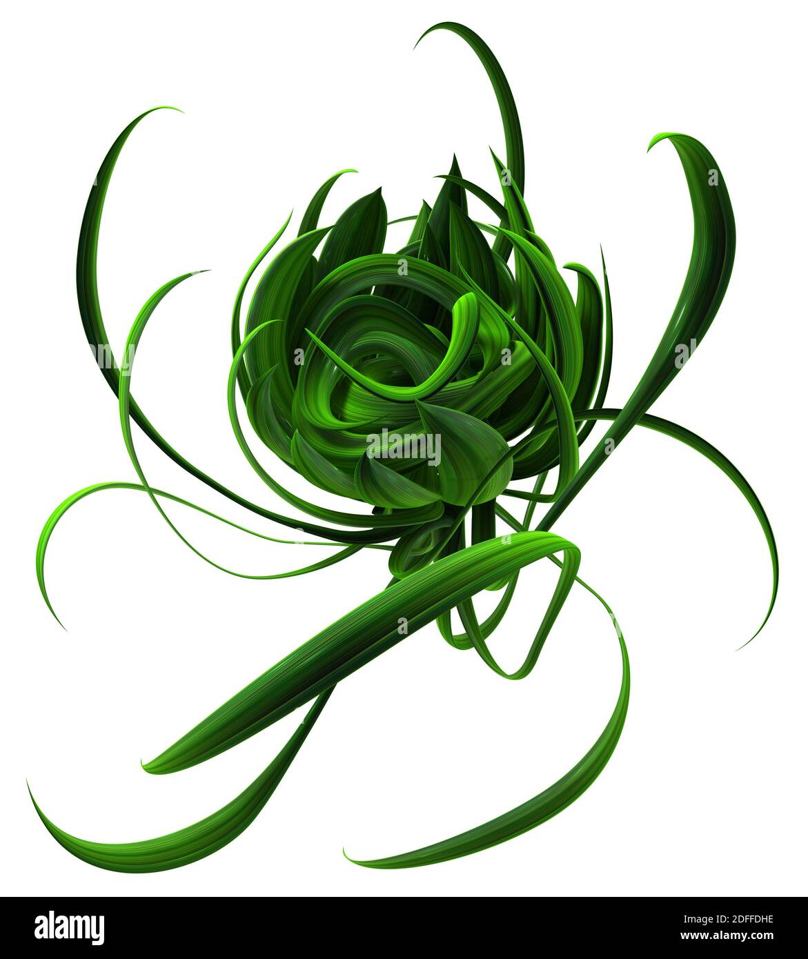 Plant vines green growing twisting cup tangle, 3d illustration ...