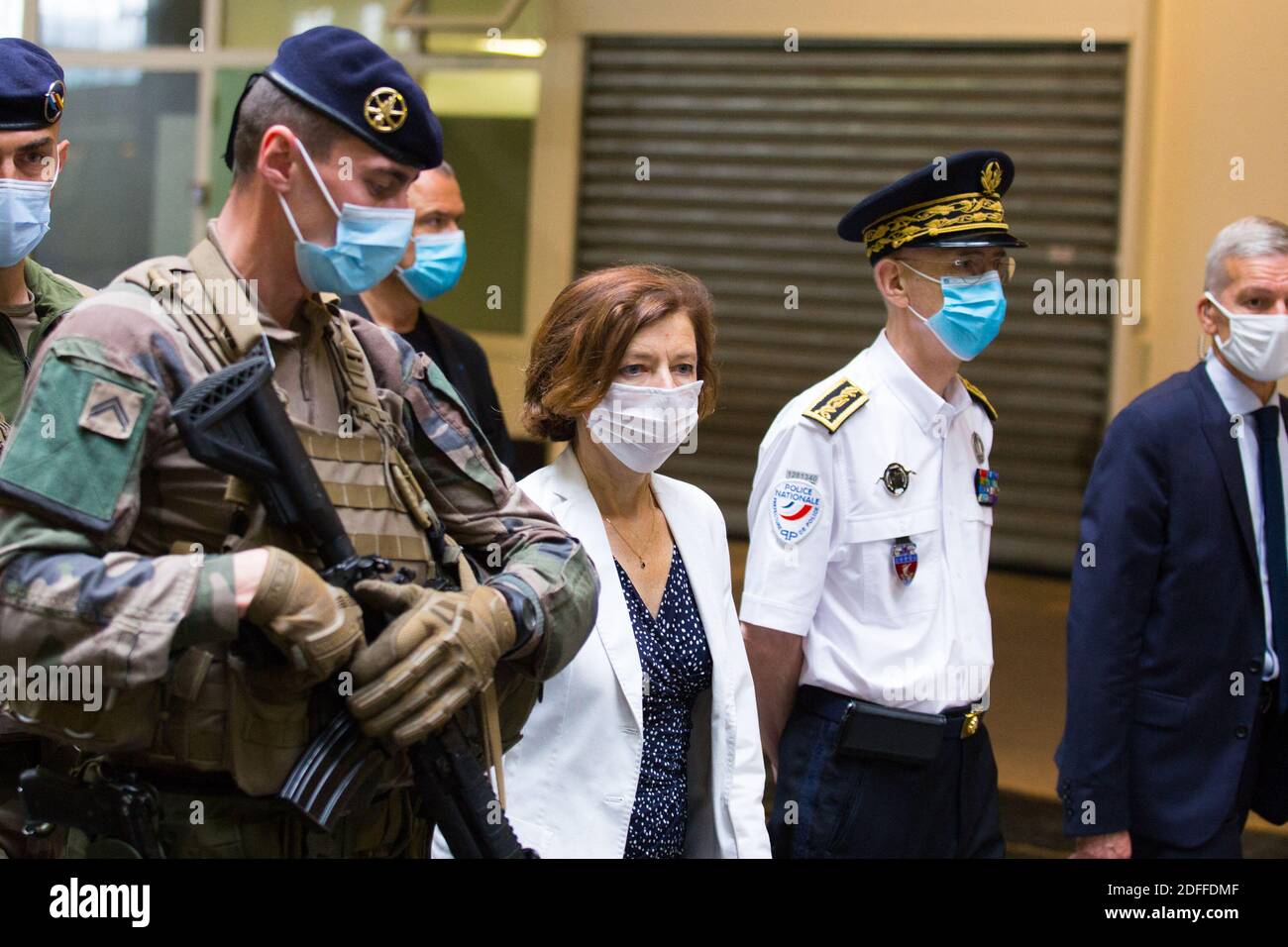 Florence Parly, Minister of the Armed Forces go to the Gare de Lyon ...