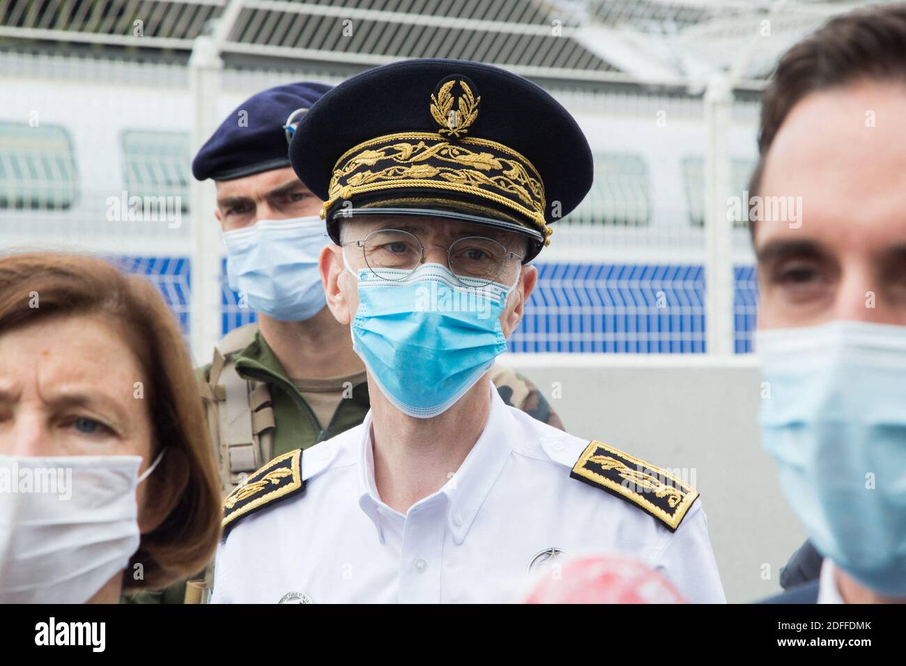 Prefet of Paris Didier Lallement go to the Gare de Lyon (Paris), to ...