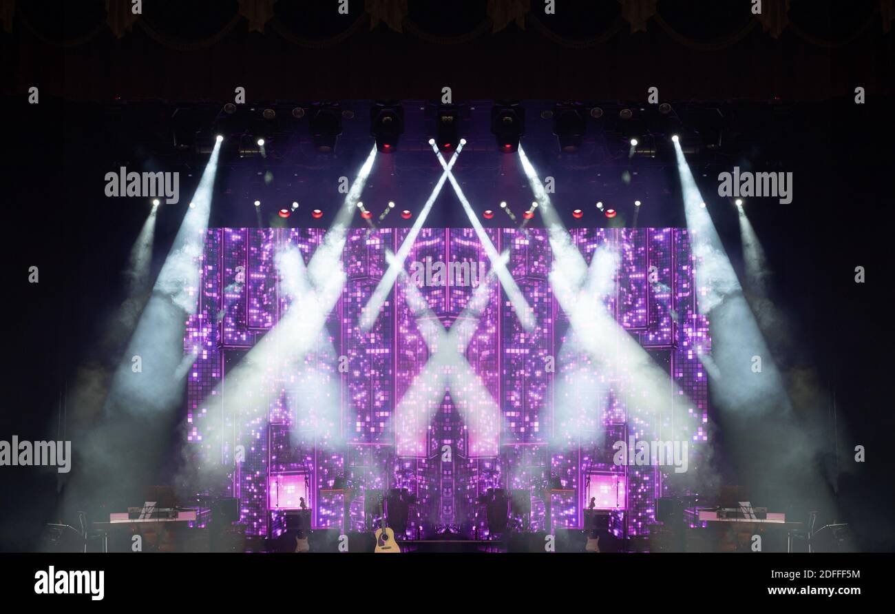 Abstract texture background for design. Stage light and smoke on stage ...